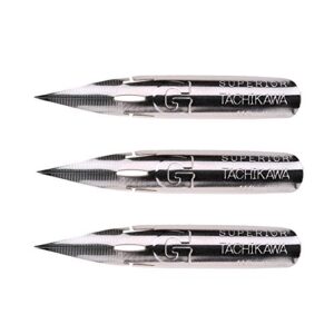 mylifeunit tachikawa comic g nib, manga g-pen nib, pack of 3