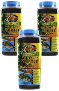 (3 pack) zoo med natural aquatic turtle food (15 ounce per pack)