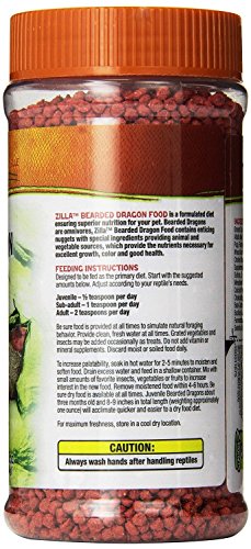 Zilla Reptile Food Bearded Dragon Fortified, 6.5-Ounce (3 Pack)