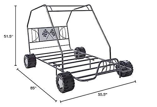 ACME Furniture 2 Count Xander Bed, Twin, Gunmetal Go Kart