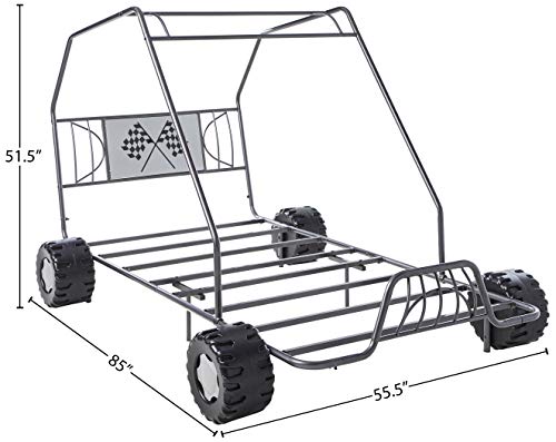 ACME Furniture 2 Count Xander Bed, Twin, Gunmetal Go Kart