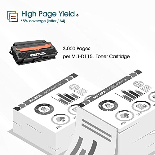 Cool Toner Compatible Toner Cartridge Replacement for Samsung MLT-D115L 115L for Xpress SL-M2830DW SL-M2880FW SL-M2820DW SL-M2620 SL-2620ND SL-2820ND M2670 M2670FN M2670N M2870FD (Black, 1-Pack)