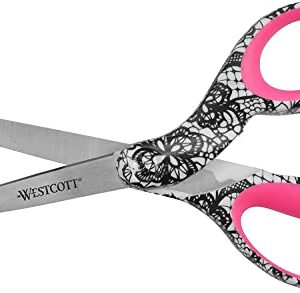 Westcott Trendsetter Straight Lace Pattern Scissor, 8" (16660),Multi