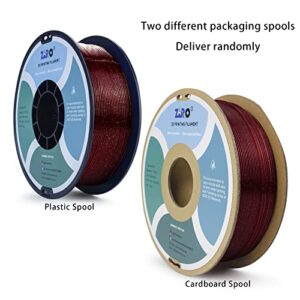 ZIRO PLA Glitter Filament 1.75mm,3D Printer Filament PLA 1.75mm Twinkling Color Series 1KG(2.2lbs), Dimensional Accuracy +/- 0.05mm,Twinkling Red