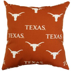 college covers outdoor decorative pillow pillow, 16" x 16", texas longhorns