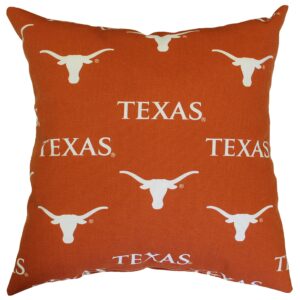 College Covers Outdoor Decorative Pillow Pillow, 16" X 16", Texas Longhorns