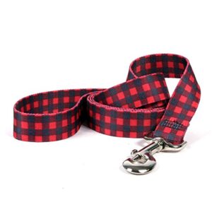 yellow dog design standard lead, buffalo plaid red, 1" x 60" (5 ft.)