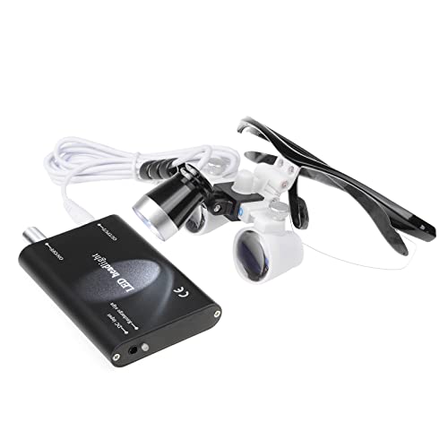 Bestlife 3.5x420mm DentaL Medical Binocular Loupes with Head light Lamp (Black),