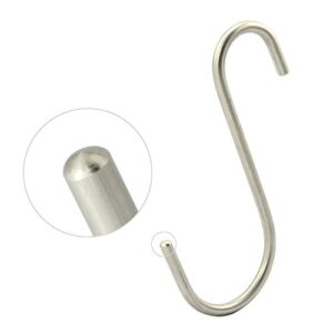 RuiLing 4-Pack Extra Large Size 5.2 Inch Premium Heavy-Duty Genuine Solid Polished Stainless Steel S Shaped Hooks Heavy Tool Hanging Hooks for Bathroom,Office, Wardrobe,Storage Room,Workshop.