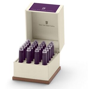 graf von faber-castell ink cartridges, box of 6, violet blue (fc141106)