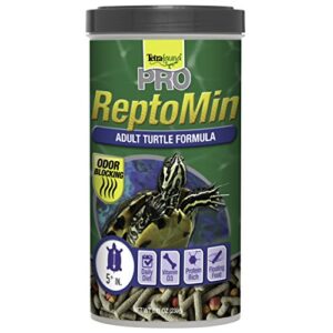 tetrafauna pro reptomin adult turtle formula 8.11 ounces, floating sticks turtle food (77099-00)