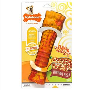 nylabone flavor frenzy strong chew toy dog toy pepperoni pizza x-large/souper (1 count)