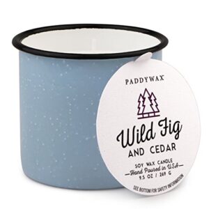 Paddywax Alpine Collection Scented Soy Wax Candle, 9.5-Ounce, Wild Fig and Cedar