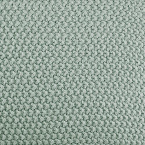 INK+IVY Bree Knit Throw Pillow Cover, Casual Oblong Decorative Pillow Cover, 12X20, Aqua