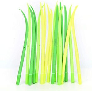 drhob12pcs/lot creative cute stationery tiny green grass gel pen blade grass potting decoration zakka black refill gel pen school office supplies