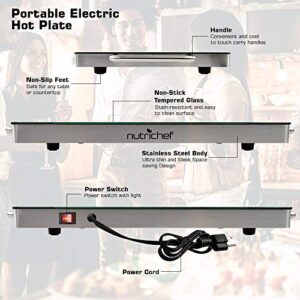 NutriChef Small Countertop Appliance, Size 16.5 x 11 Inches, Stainless Steel