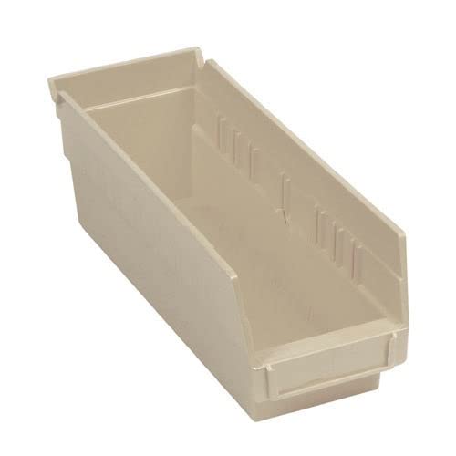 Global Industrial 7 Shelf Steel Shelving with (36) 4" H Plastic Shelf Bins, Beige, 36x12x39