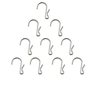 ljy 10-pack polished metal clip type hanging hooks, holds up to 10 lbs