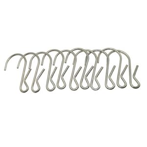 LJY 10-Pack Polished Metal Clip Type Hanging Hooks, Holds up to 10 lbs