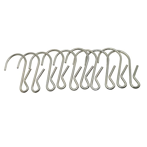 LJY 10-Pack Polished Metal Clip Type Hanging Hooks, Holds up to 10 lbs