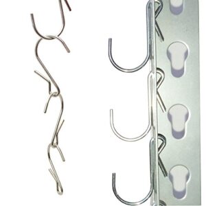 LJY 10-Pack Polished Metal Clip Type Hanging Hooks, Holds up to 10 lbs