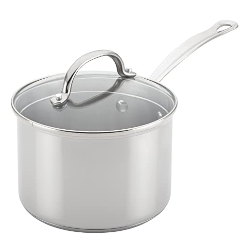 Farberware Millennium Stainless Steel Sauce Pan/Saucepan with Lid, 3 Quart, Silver