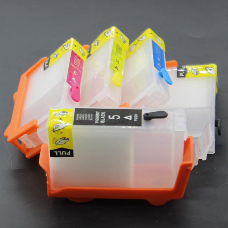 UPink 5pcs PGI-5 CLI-8 Empty refillable Ink Cartridge Compaible for Canon ip4200 ip4300 ip5200 MP500 mp600 mp610 mp530 mp800 mp810 mp830with ARC chip