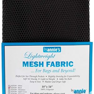 Annie Mesh Fabric Lightweight 18"x 54" Black, 18" by 54",PBA02030