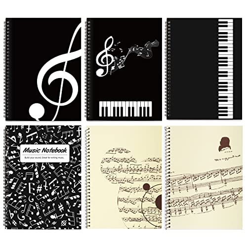 MAXCURY Blank Sheet Music Composition Manuscript Staff Paper Art Music Notebook Black 100 Pages 26x19cm (Black Music)