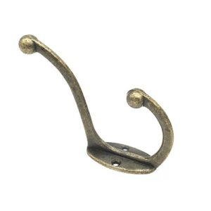 Richohome Retro Dual Coat and Hat Hook- Pack of 10