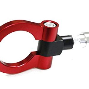 iJDMTOY Red Track Racing Style Tow Hook Ring Compatible With 2014-2016 Scion tC, Made of Lightweight Aluminum