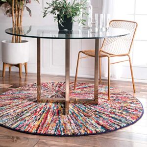 nuloom samira warp area rug, 5' round, multi