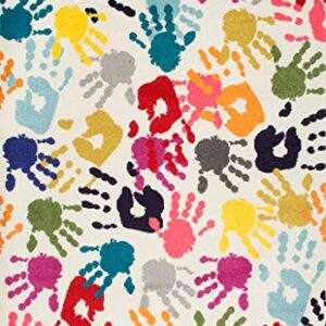 nuLOOM Pinkie Handprint Kids Area Rug, 5' x 8', Multi