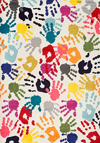 nuLOOM Pinkie Handprint Kids Area Rug, 5' x 8', Multi