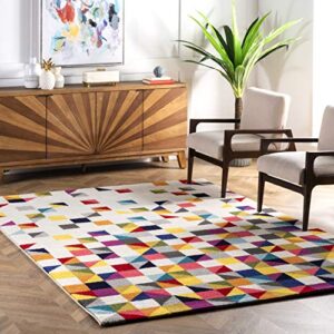 nuloom takisha triangle area rug, 4' 1" x 6', multi