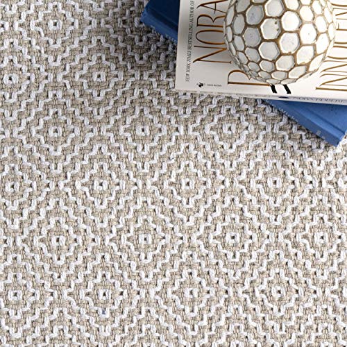 nuLOOM Lorretta Geometric Cotton Area Rug, 6' x 9', Taupe