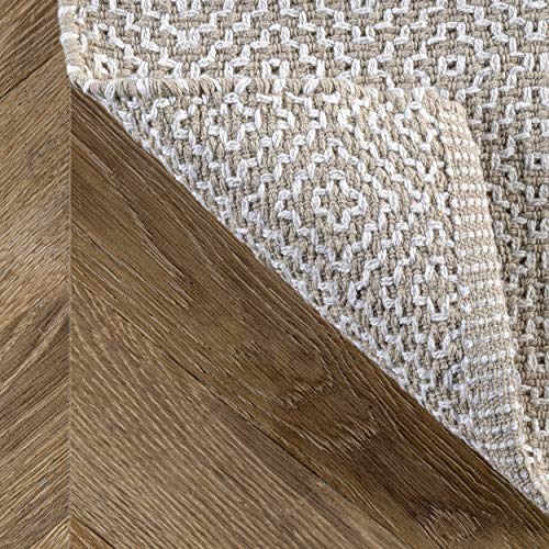 nuLOOM Lorretta Geometric Cotton Area Rug, 6' x 9', Taupe