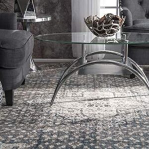 nuLOOM Vintage Kellum Area Rug, 5' 3" Round, Slate