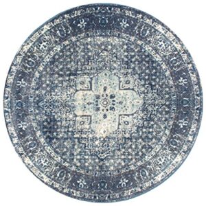 nuLOOM Vintage Kellum Area Rug, 5' 3" Round, Slate