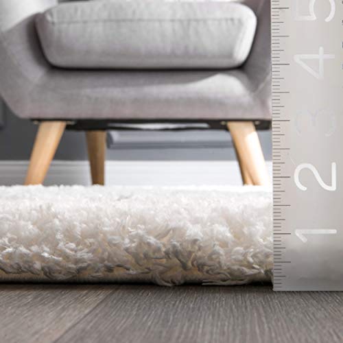 nuLOOM Stasia Diamond Shag Area Rug, 5' 3" x 7' 6", Grey