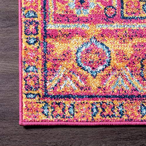 nuLOOM Jaclyn Bohemian Medallion Area Rug, 5' x 7' 5", Pink