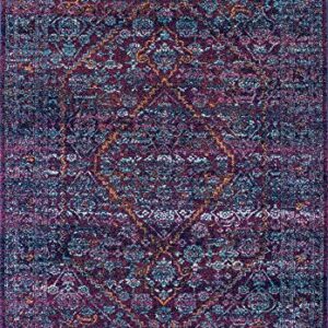 nuLOOM Vintage Medallion Rima Area Rug, 4' x 6', Purple