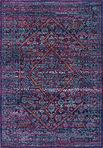 nuLOOM Vintage Medallion Rima Area Rug, 4' x 6', Purple