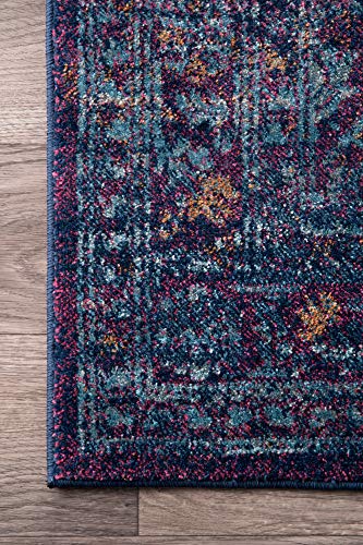 nuLOOM Vintage Medallion Rima Area Rug, 4' x 6', Purple