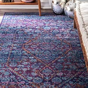 nuLOOM Vintage Medallion Rima Area Rug, 4' x 6', Purple