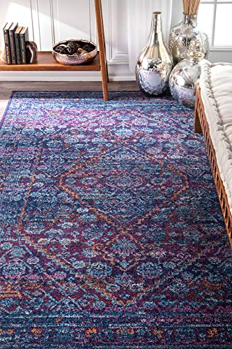 nuLOOM Vintage Medallion Rima Area Rug, 4' x 6', Purple