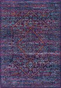 nuloom vintage medallion rima area rug, 5' x 7' 5", purple