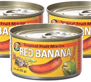 Zoo Med Tropical Fruit Mix-ins Red Banana Reptile Food, 3.4-Ounce (3 Pack)