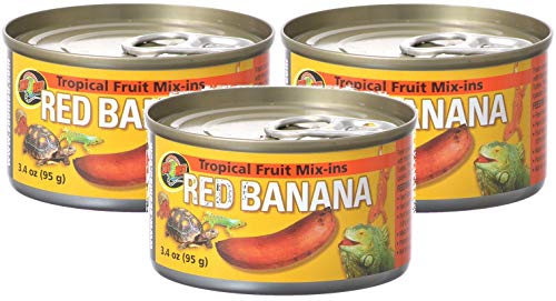 Zoo Med Tropical Fruit Mix-ins Red Banana Reptile Food, 3.4-Ounce (3 Pack)