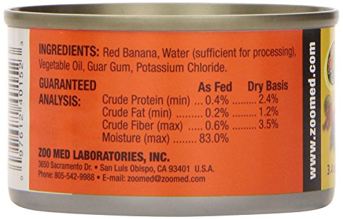 Zoo Med Tropical Fruit Mix-ins Red Banana Reptile Food, 3.4-Ounce (3 Pack)